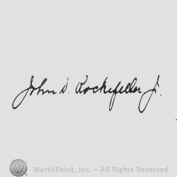 Mark with Signature: John D. Rockefeller, Jr.. | #570792