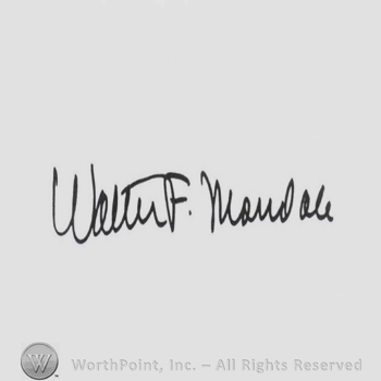 Mark with Signature: Walter Frederick Mondale. | #570835