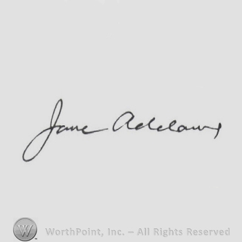 Mark with Signature: Jane Addams. | #570867