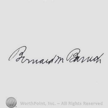 Mark with Signature: Bernard M. Baruch. | #570872