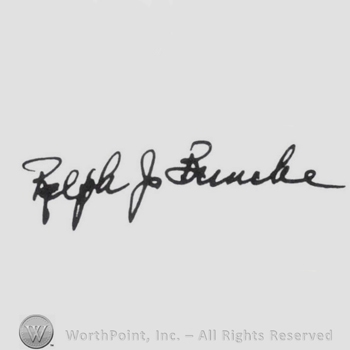 Mark with Signature: Ralph Bunche. | #570882