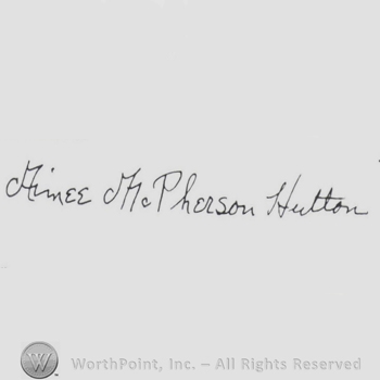 Mark with Signature: Aimee McPherson Hutton. | #570912