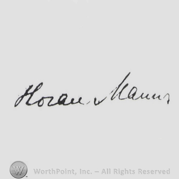 Mark with Signature: Horace Mann. | #570929