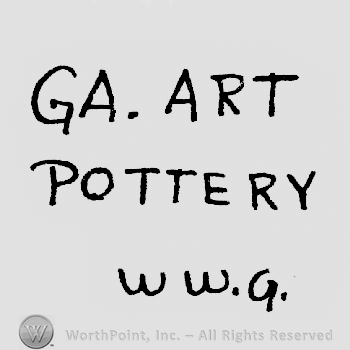 Mark with Ga. Art written above Pottery written | #5711