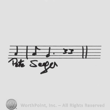 Mark with Signature: Pete Seeger. | #571880