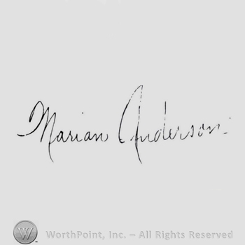 Mark with Signature: Marian Anderson. | #571891