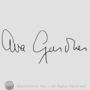 Mark with Signature: Ava Gardner. | #571946