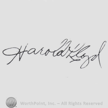 Mark with Signature: Harold Lloyd. | #571998