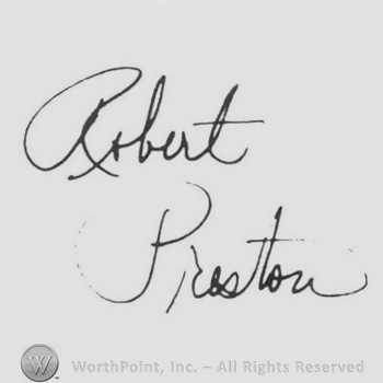 Mark with Signature: Robert Preston. | #572026