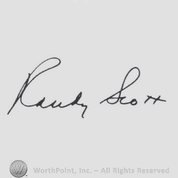 Mark with Signature: Randolph Scott. | #572036