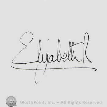 Mark with Signature: Queen Elizabeth II. | #572066