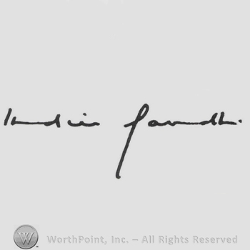 Mark with Signature: Indira Gandhi. | #572068