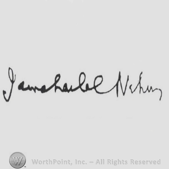 Mark with Signature: Jawaharlal Nehru. | #572094
