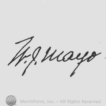 Mark with Signature: William J. Mayo. | #572165