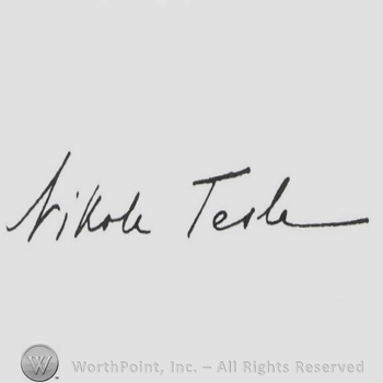 Mark with Signature: Nikola Tesla. | #572184