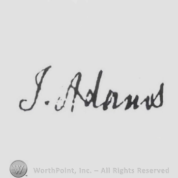 Mark with Signature: John Adams. | #572188