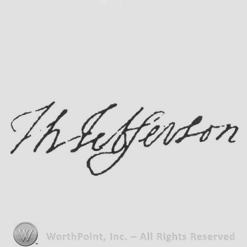 Mark with Signature: Thomas Jefferson. | #572213