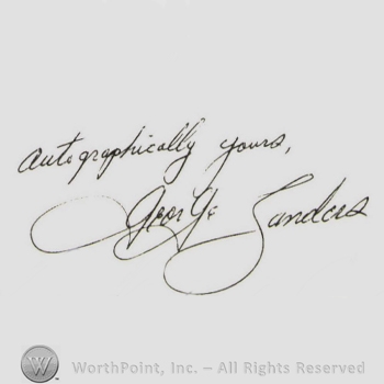 Mark with Signature: George Sanders. | #572232