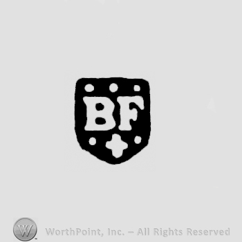 Mark with BF, a trefoil in base | #57436