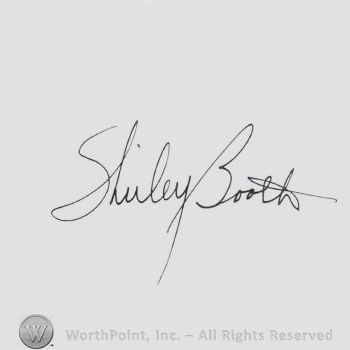 Mark with Signature: Shirley Booth. | #576460