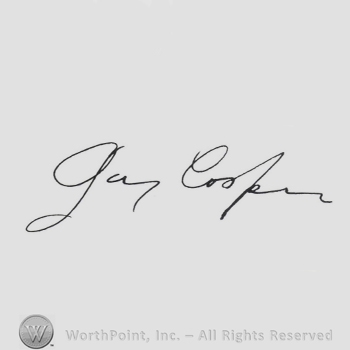 Mark with Signature: Gary Cooper. | #576482