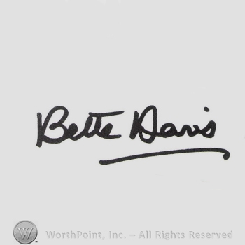 Mark with Signature: Bette Davis. | #576495