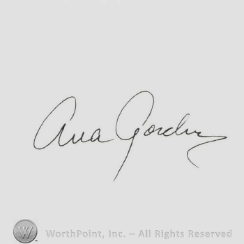 Mark with Signature: Ava Gardner. | #576521