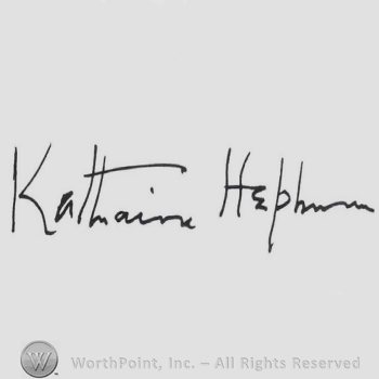 Mark with Signature: Katherine Hepburn. | #576541