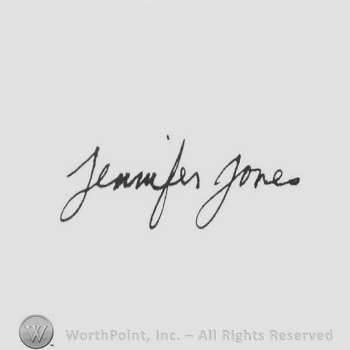 Mark with Signature: Jennifer Jones. | #576551