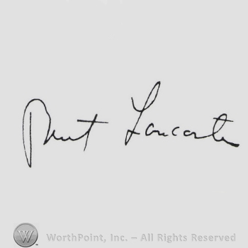 Mark with Signature: Burt Lancaster. | #576565