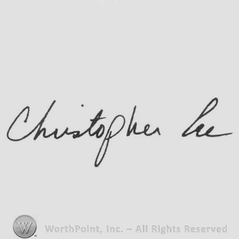 Mark with Signature: Christopher Lee. | #576573