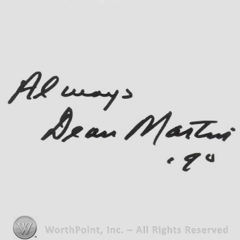 Mark with Signature: Dean Martin. | #576584