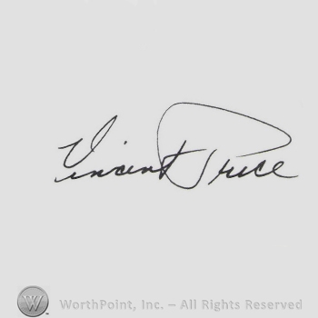 Mark with Signature: Vincent Price. | #576612
