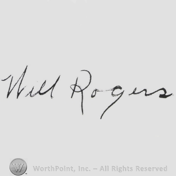 Mark with Signature: Will Rogers. | #576625