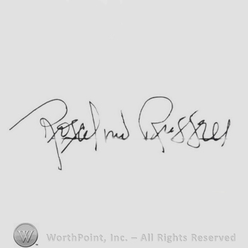 Mark with Signature: Rosalind Russell. | #576627