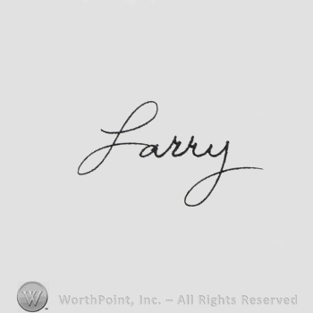 Mark with Signature: Larry Fine. | #576645