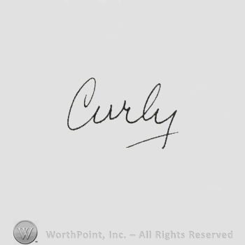 Mark with Signature: Curly Howard. | #576646