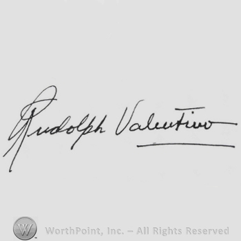 Mark with Signature: Rudolph Valentino. | #576654