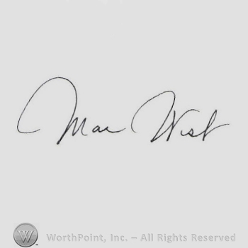 Mark with Signature: Mae West. | #576663