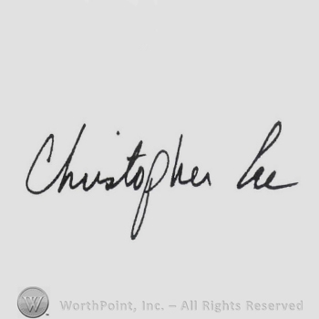 Mark with Signature: Christopher Lee. | #576693
