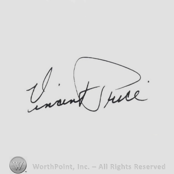 Mark with Signature: Vincent Price. | #576694