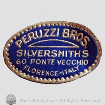 Mark with The words "Peruzzi Bros Silversmiths 60 | #580520