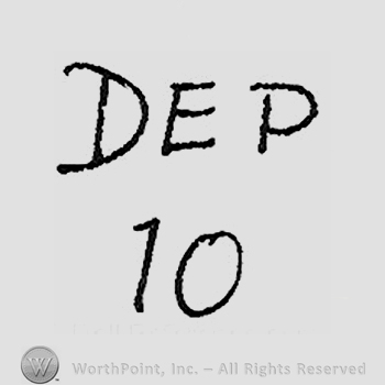Mark with The word "Dep" and the number "10" . | #582227