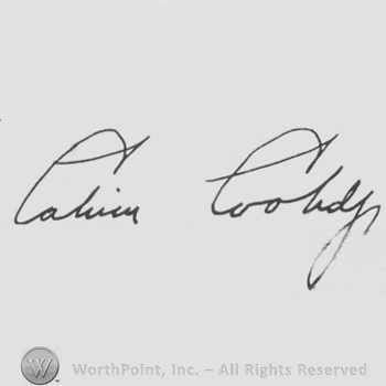 Mark with Signature: Calvin Coolidge. | #584069