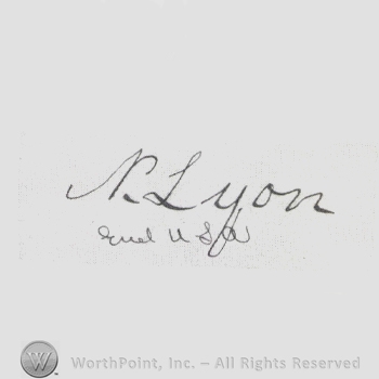 Mark with Signature: Nathaniel Lyon. | #584078