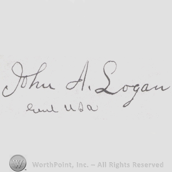 Mark with Signature: John A. Logan. | #584082