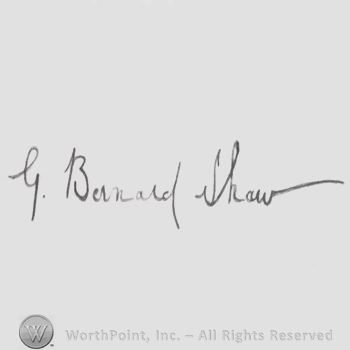 Mark with Signature: George Bernard Shaw. | #584083
