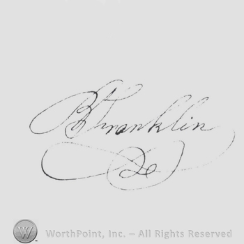 Mark with Signature: Benjamin Franklin. | #584087