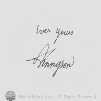 Mark with Signature: Lord Tennyson. | #584115