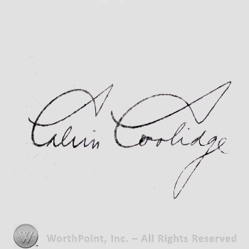 Mark with Signature: Calvin Coolidge. | #584194